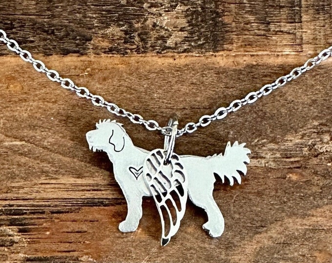 Angel Dog Necklace Goldendoodle Labradoodle Pet Keepsake Memorial Gift ...