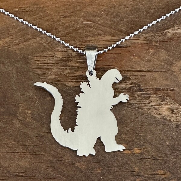 Silver Godzilla Jewelry - Etsy