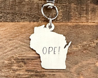Wisconsin Peace Love Cheese Key Chain Hanger Decorative Bag Purse Clip ...