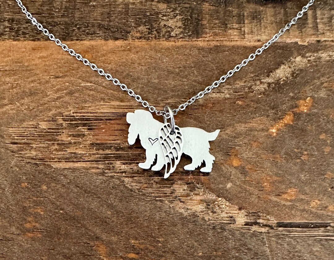 Angel Dog Necklace Cocker Spaniel Pet Keepsake Memorial Gift Tribute ...