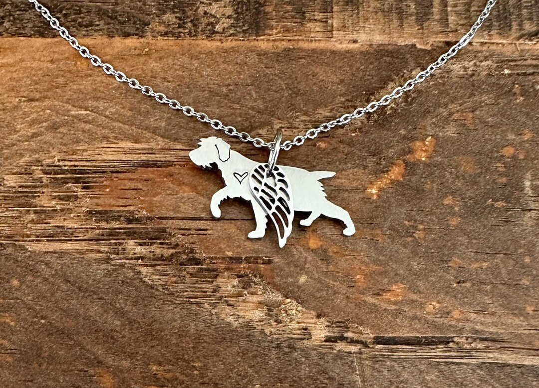 Angel Dog Necklace German Wirehaired Pointing Griffon Pointer Pet ...