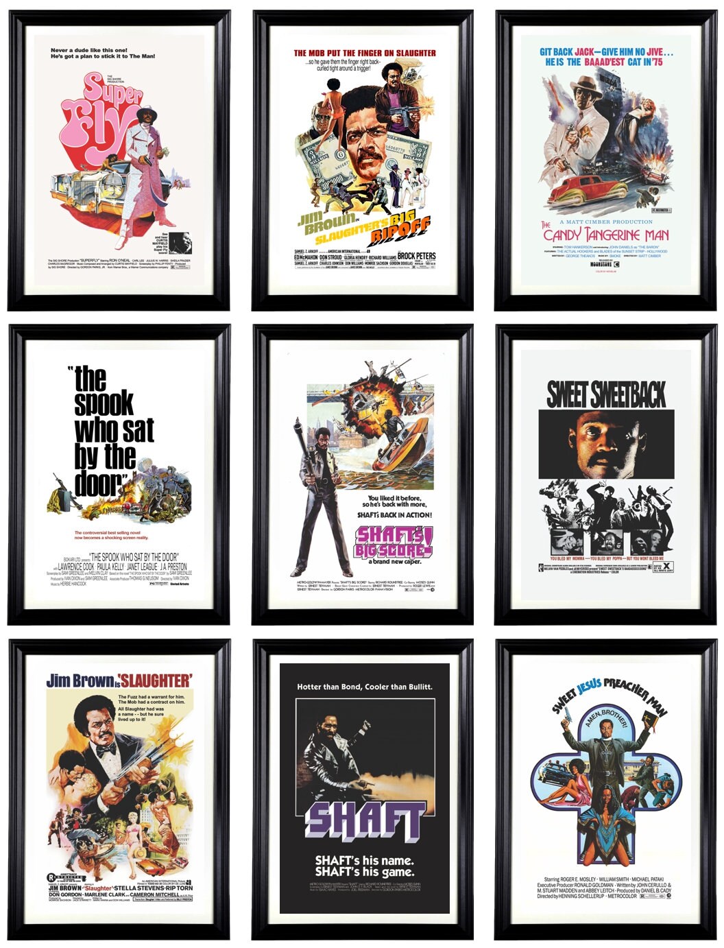 1970's Blaxploitation Movie Posters 13x19 | Etsy