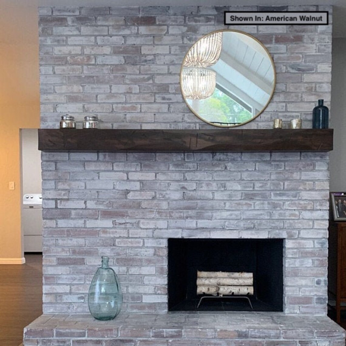 Distressed Poplar Beam Fireplace Mantel - Etsy