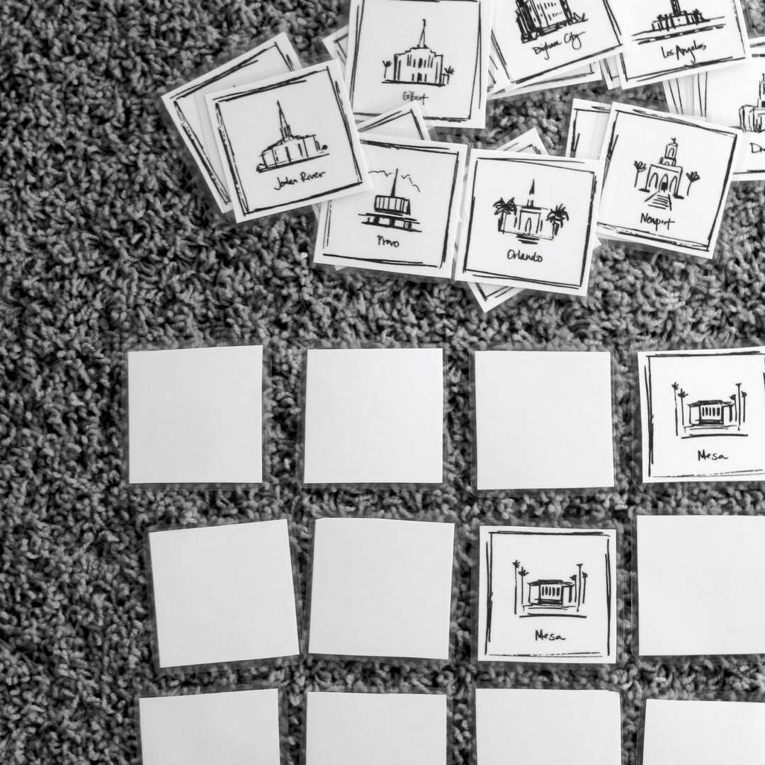 LDS Temple Memory Game, Part 1 - INSTANT DOWNLOAD - Etsy