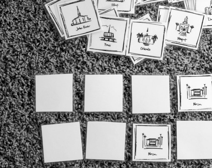 LDS Temple Matching Game - Etsy