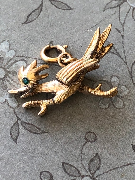 Gold Tone MONET Road Runner Charm - Etsy New Zealand
