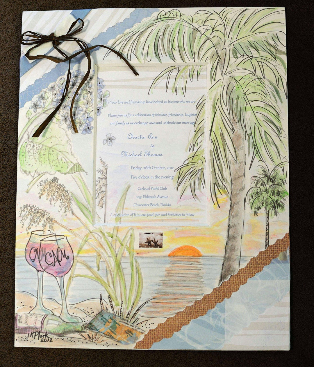 Wedding Invitation Keepsake, Custom Artwork Ready to Frame - Etsy