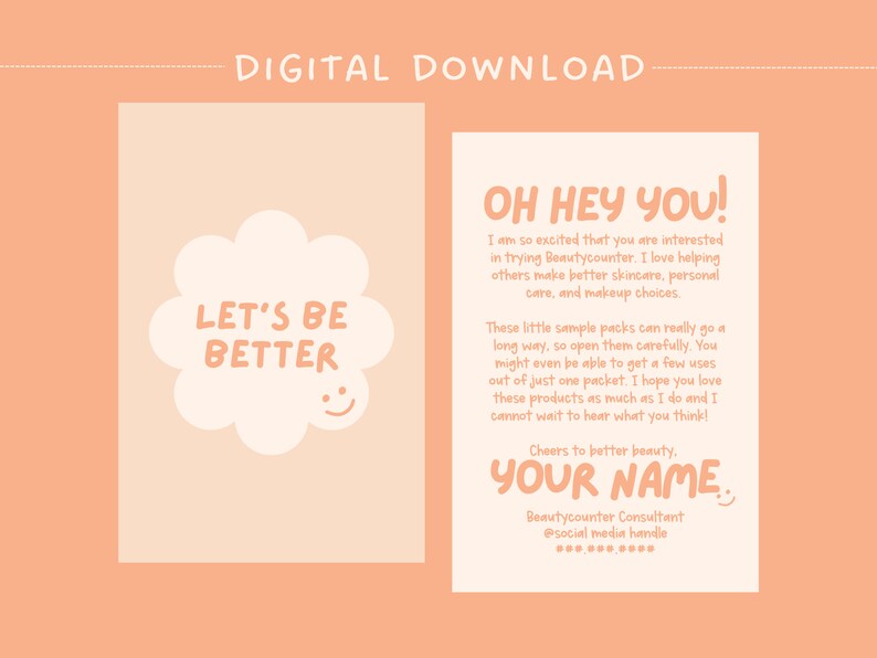 Custom Sample Card Digital Download Beautycounter - Etsy