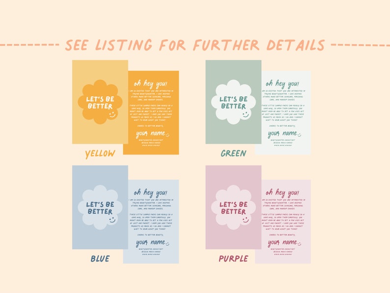 Custom Sample Card Digital Download Beautycounter - Etsy