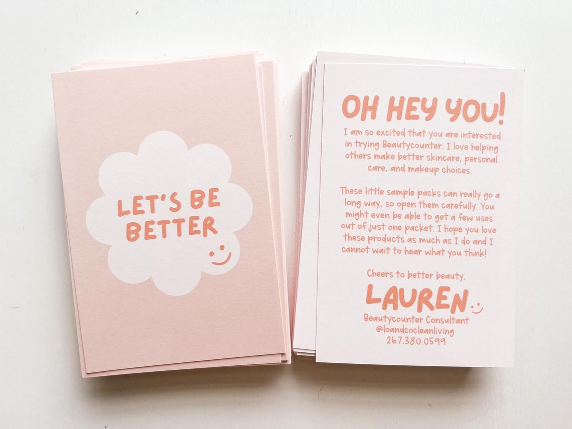 Custom Sample Card Digital Download Beautycounter - Etsy