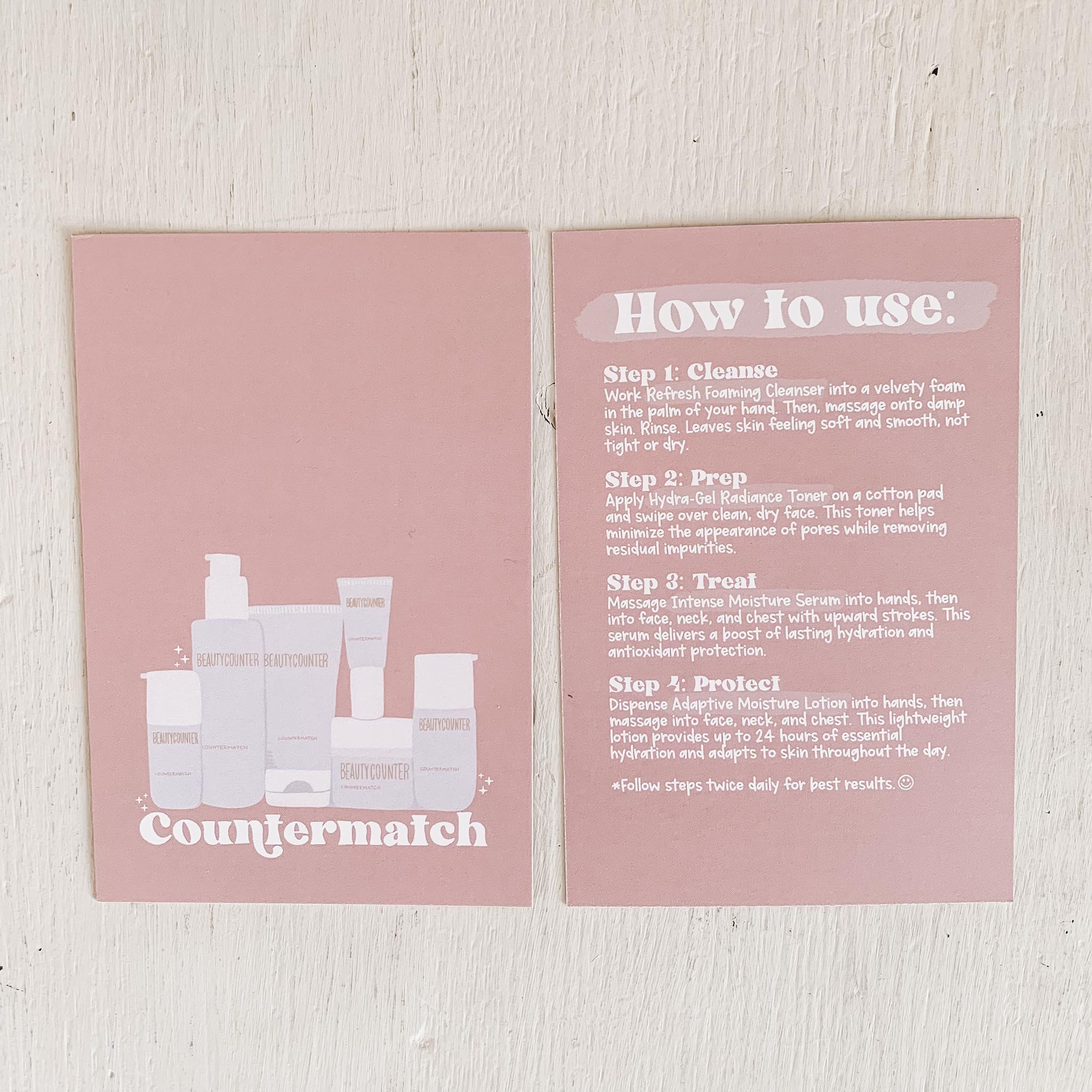 Beautycounter Countermatch Tip Cards Consultant Sample Cards - Etsy