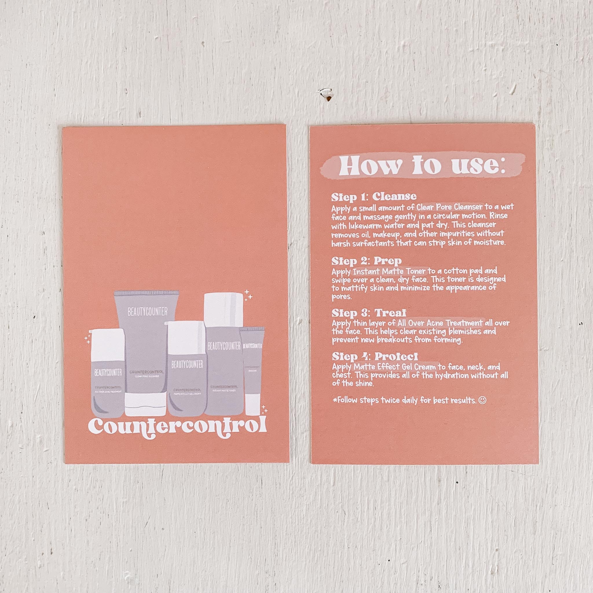 Beautycounter Countercontrol Tip Cards Consultant Sample Cards - Etsy