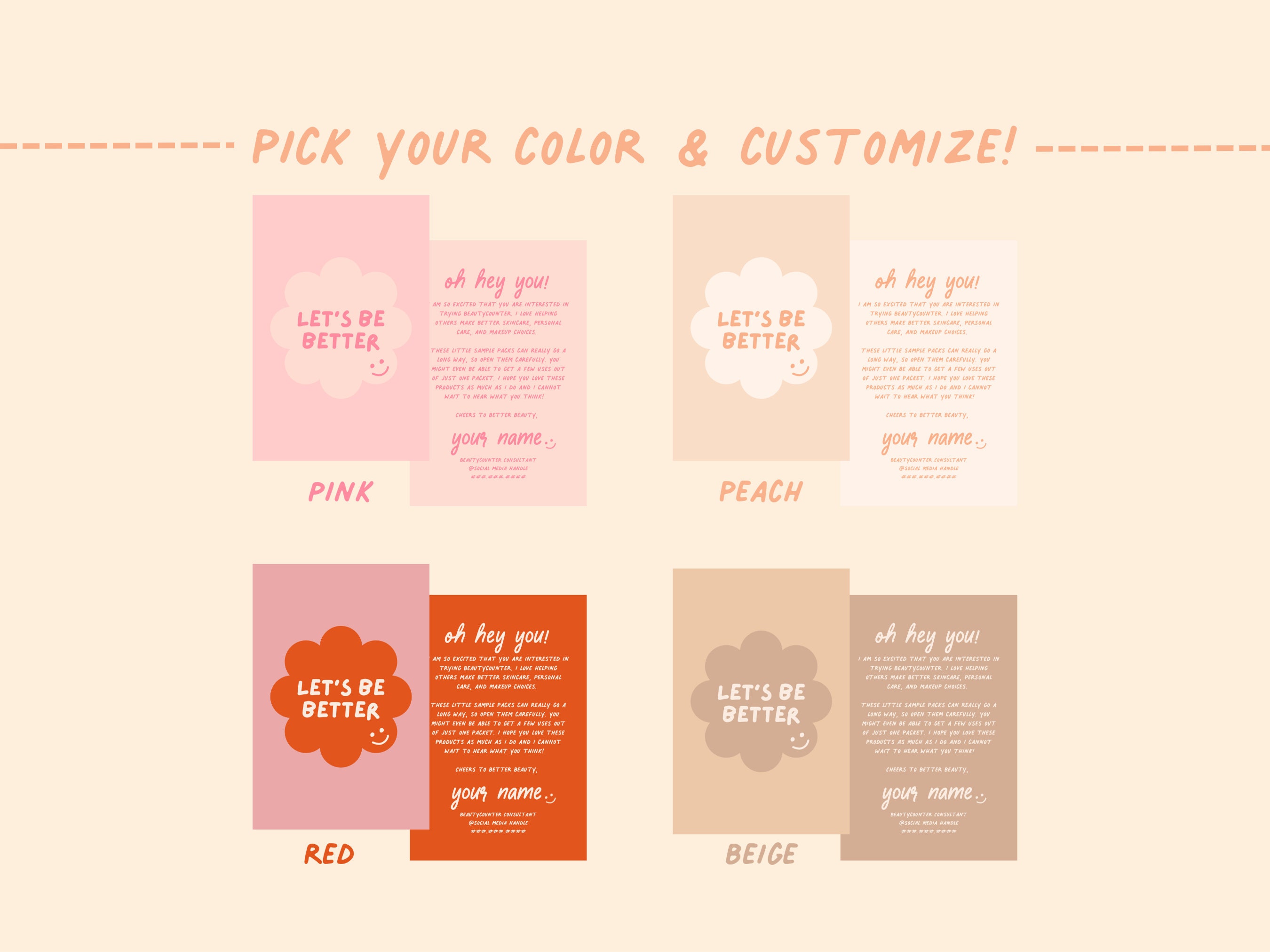Custom Sample Card Digital Download Beautycounter - Etsy