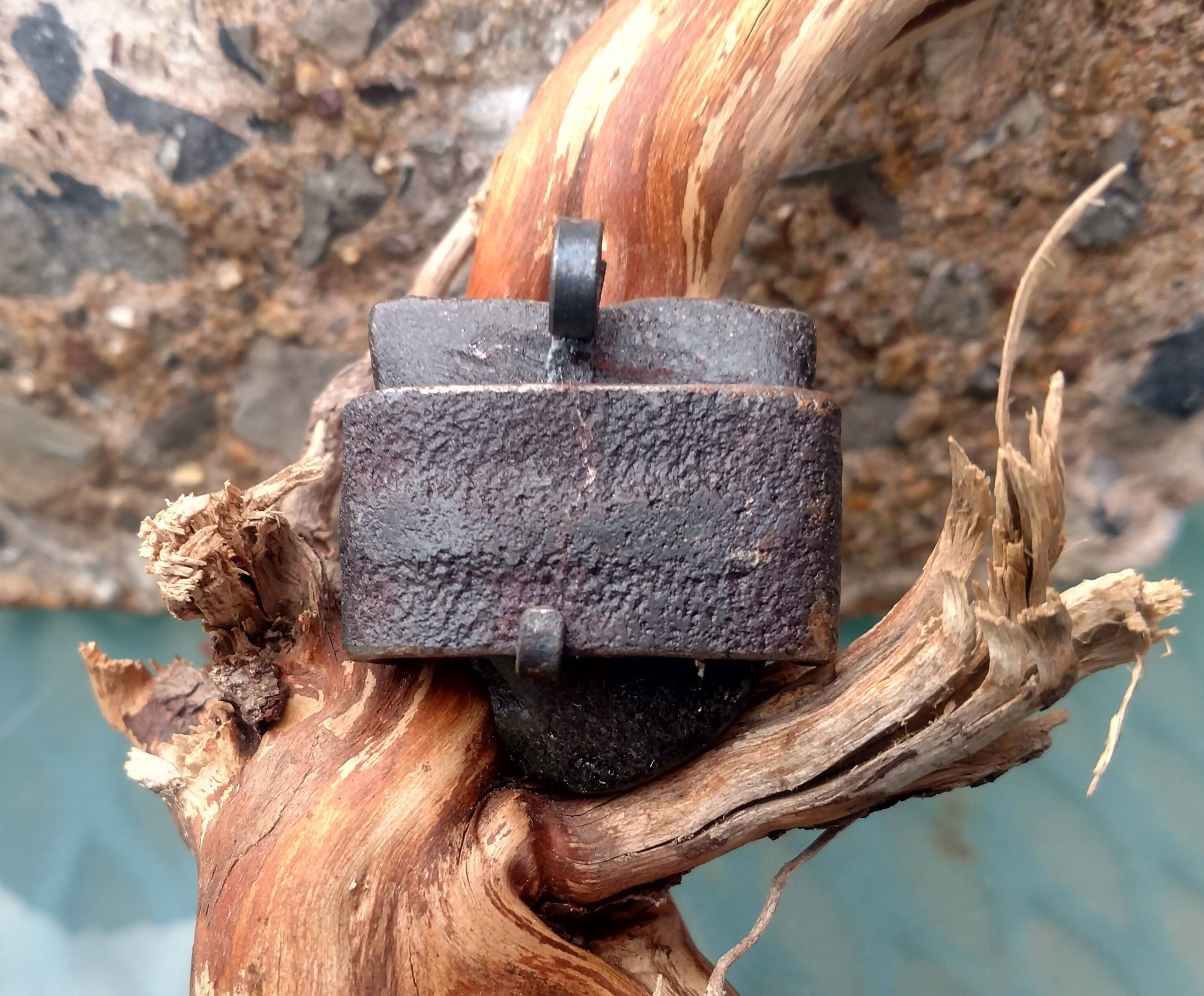 OOAK - Forged Cast Iron & Slate With Hematite Smear. - Etsy