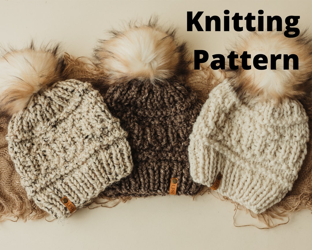 PATTERN // Myah Beanie // BABY - ADULT // 4 Sizes // Knit Beanie ...