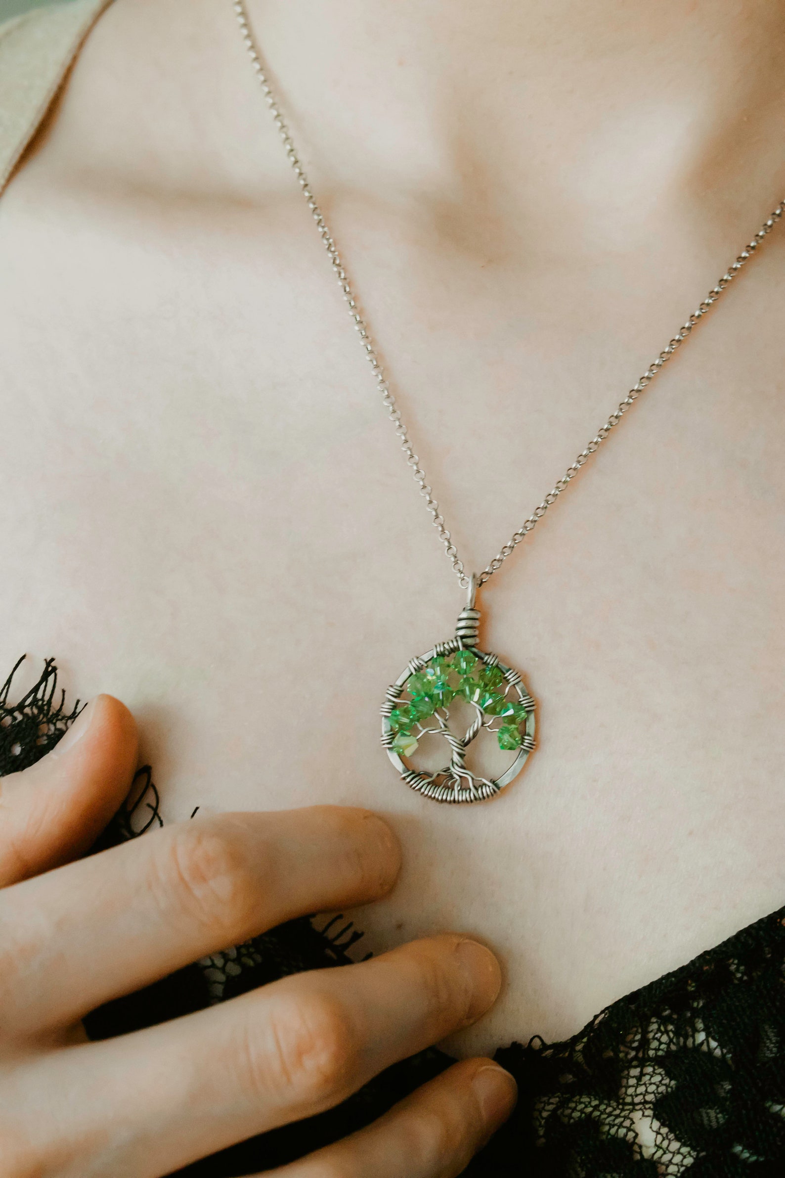 Ruby Tree of Life Necklace Silver Red Wire Wrapped Pendant - Etsy