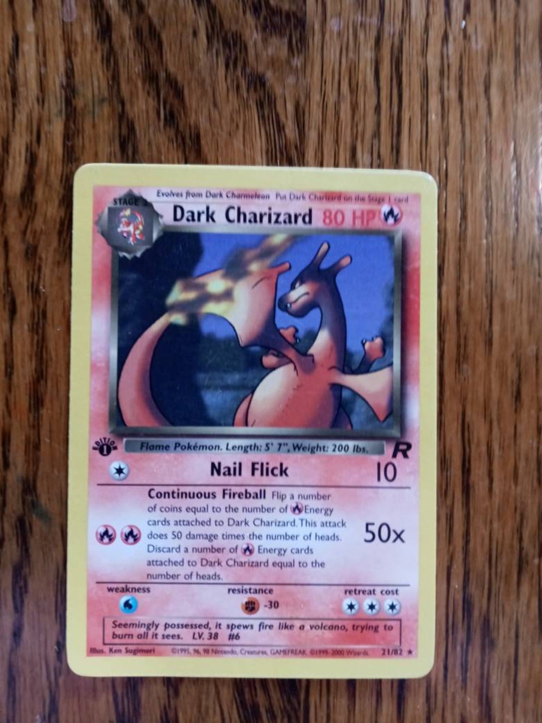 Team Rocket Dark Charizard First Edition - Etsy