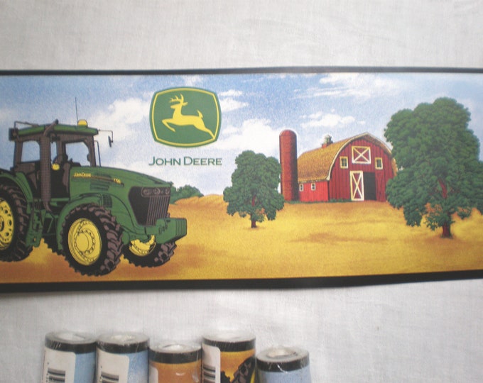 6 Rolls John Deere Tractor Wallpaper Border - Etsy