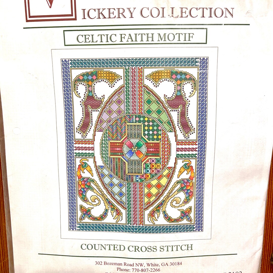 Celtic Faith Motif Counted Cross Stitch Kit New Package, Complete ...