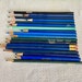 36 Blue and Green Colored Pencils Presharpened, Some Used Unused ...