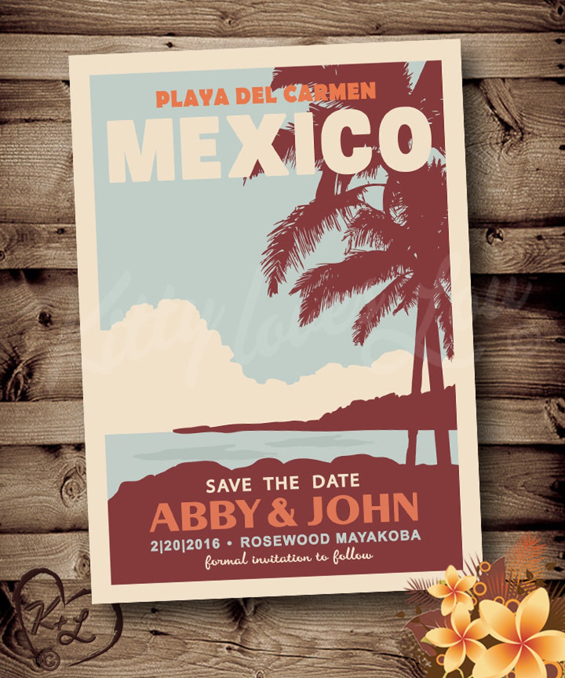 PRINTABLE Save the Date MEXICO Announcement Digital - Etsy