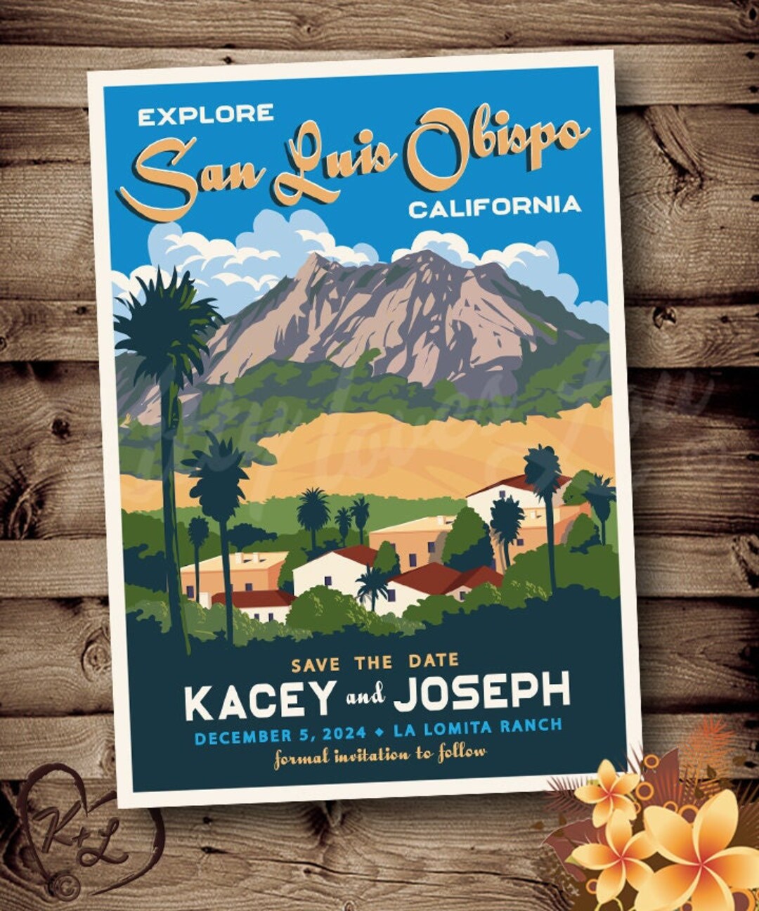 PRINTABLE Save the Date San Luis Obispo Wedding Announcement Central ...