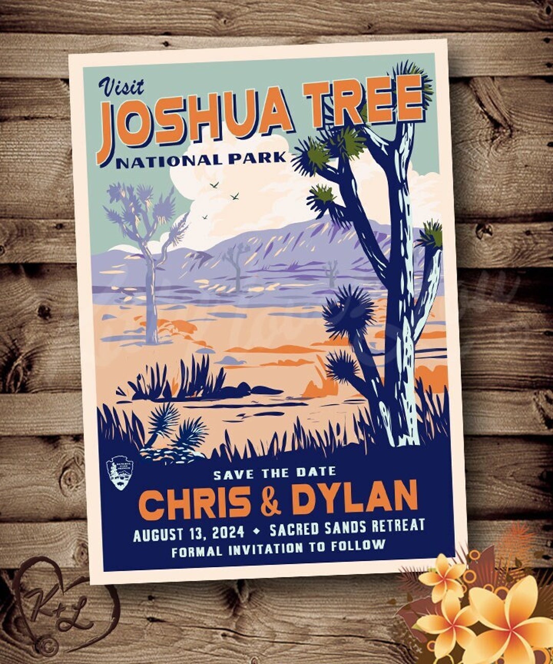 PRINTABLE Save the Date Joshua Tree National Park Monument Wedding ...