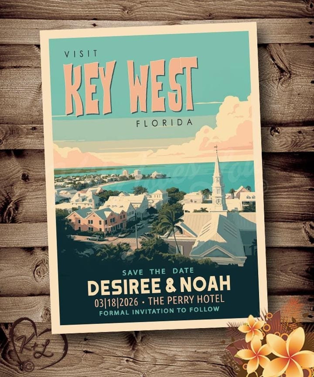PRINTABLE Save the Date Key West Florida Key West Wedding Announcement ...