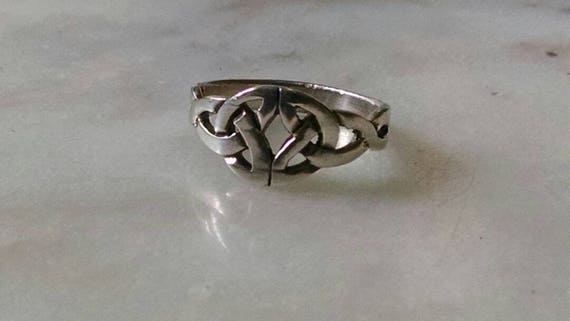 Beautiful double trinity knot Celtic ring in 925 ster… - Gem