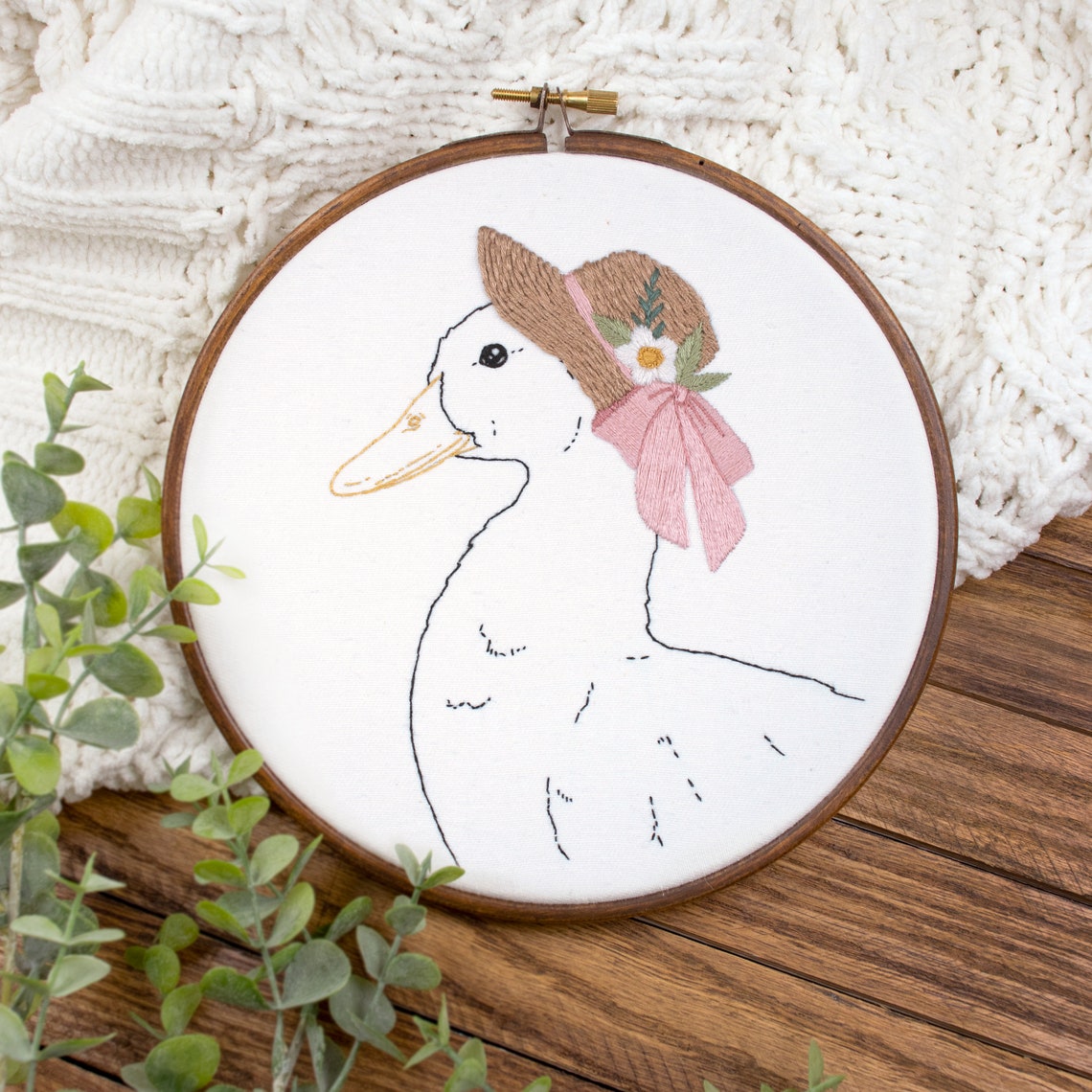 Darling Duck Embroidery Pattern - PDF Digital Download. Hand Embroidery ...