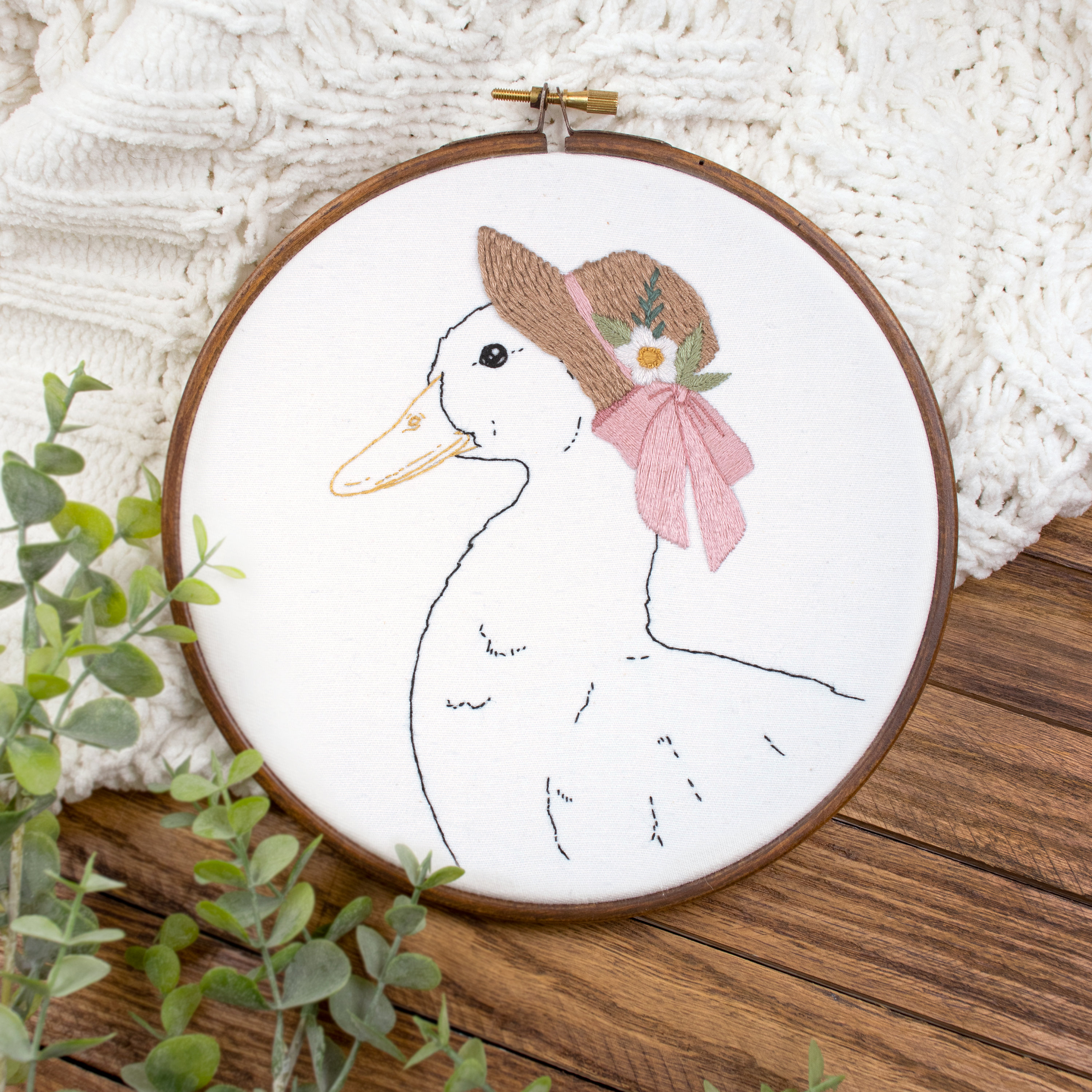 Darling Duck Embroidery Pattern - PDF Digital Download. Hand Embroidery ...