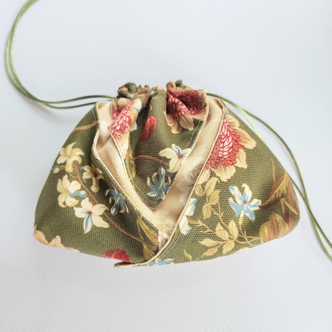 Two-petal Origami Pouch, Drawstring Bag, Reusable Fabric Gift Bag - Etsy
