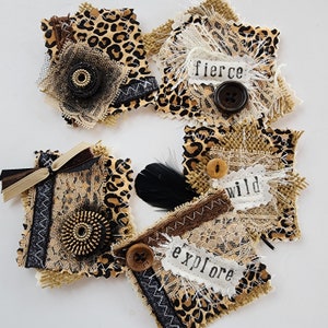 Cheetah Print Snippet Cluster Sets, Animal Print Ephemera, Explore ...