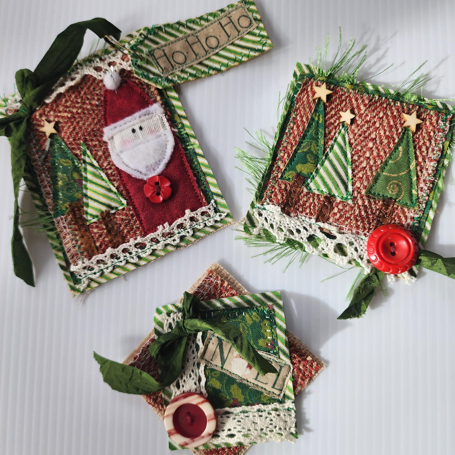 Christmas Snippet Art Clusters, Santa Junk Journal Ephemera, Red and ...