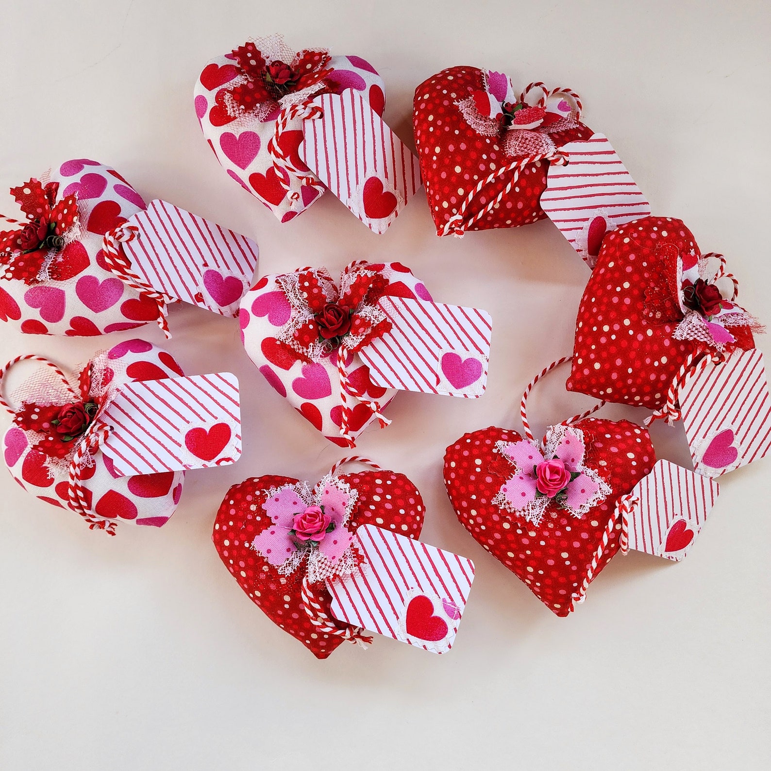 Valentine's Day Hanging Heart Ornament 4 1/2 - Etsy