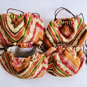 Small 6 Drawstring Pouch, Round Cinch Bag, Make-up Bag, Cosmetic Bag ...