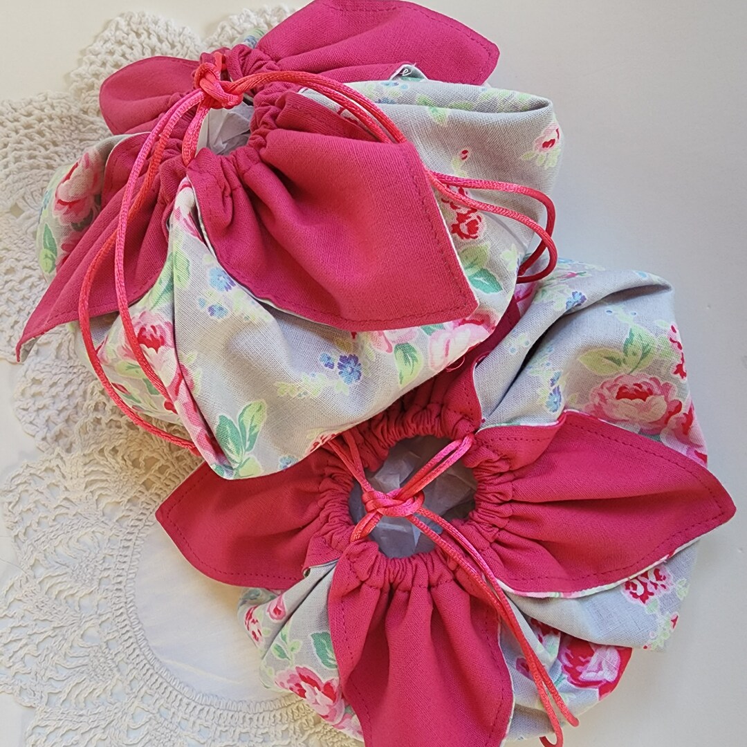 Origami Petal Pouch, Medium Size Cinch Bag, Reusable Fabric Gift Bag - Etsy