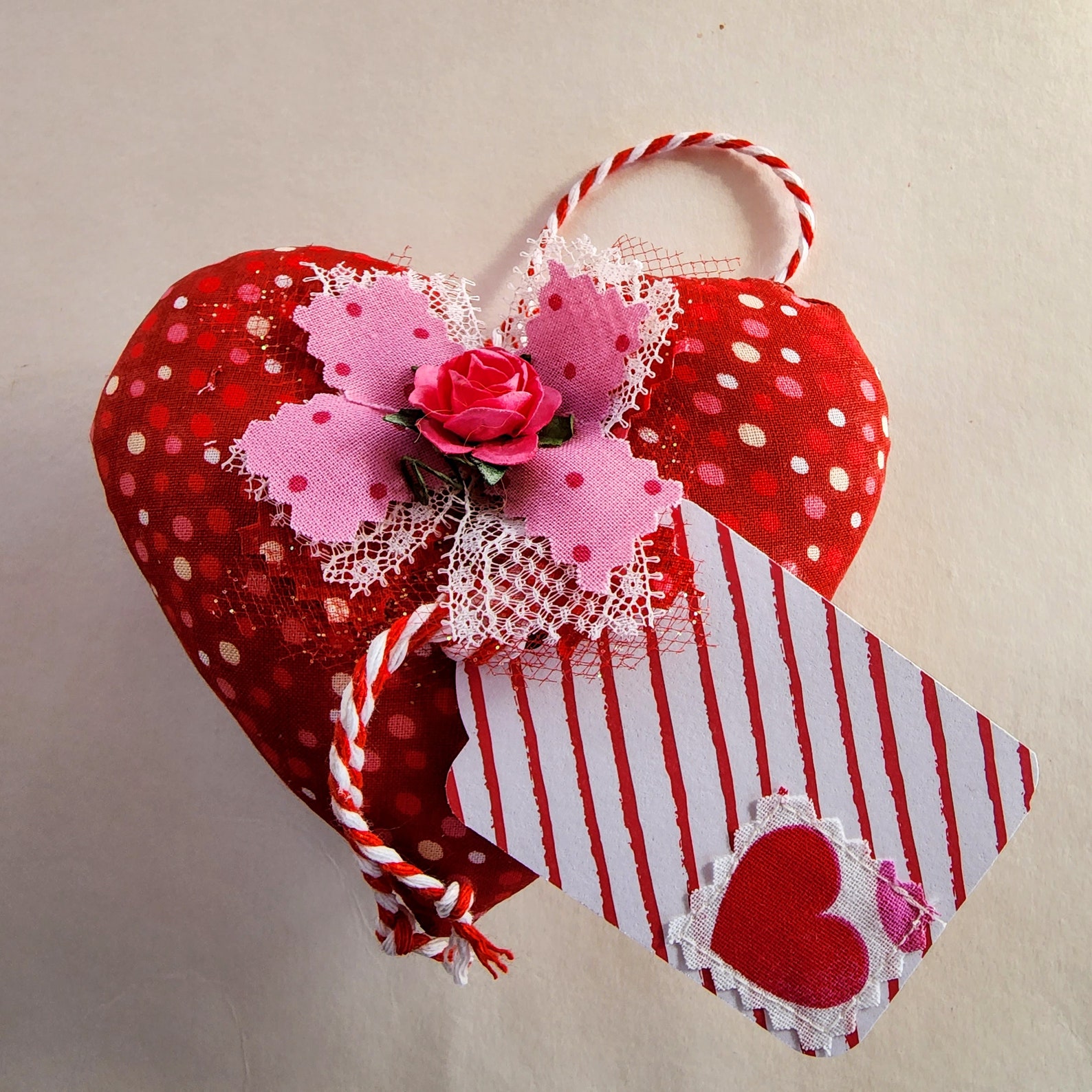 Valentine's Day Hanging Heart Ornament 4 1/2 - Etsy