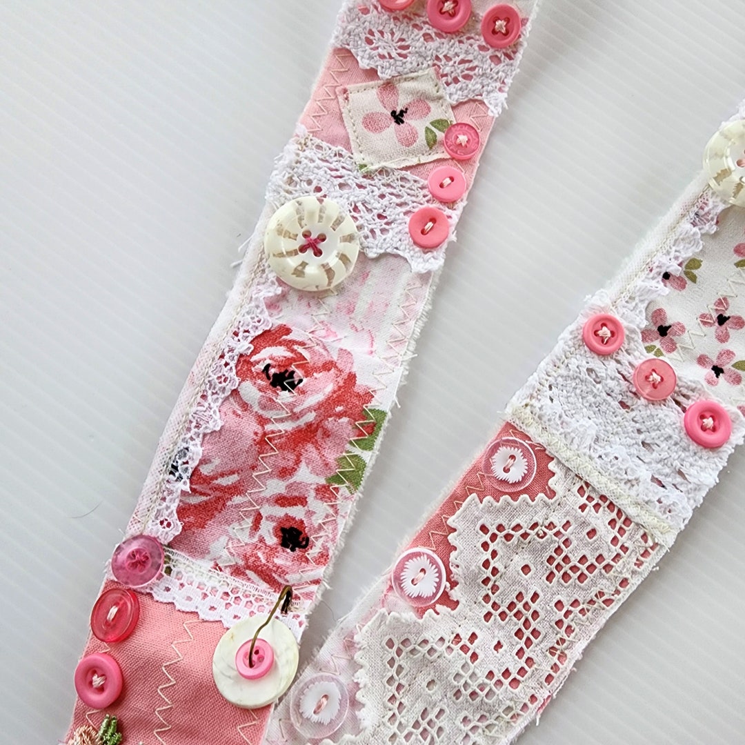 Shabby Pink Roses Snippet Roll, 26 Snippet Roll, Fabric Ephemera - Etsy