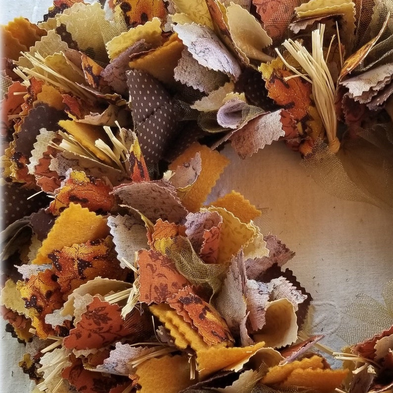 Fall Wreath Fall Heart Rag Wreath Indoor Fall Rag Wreath | Etsy