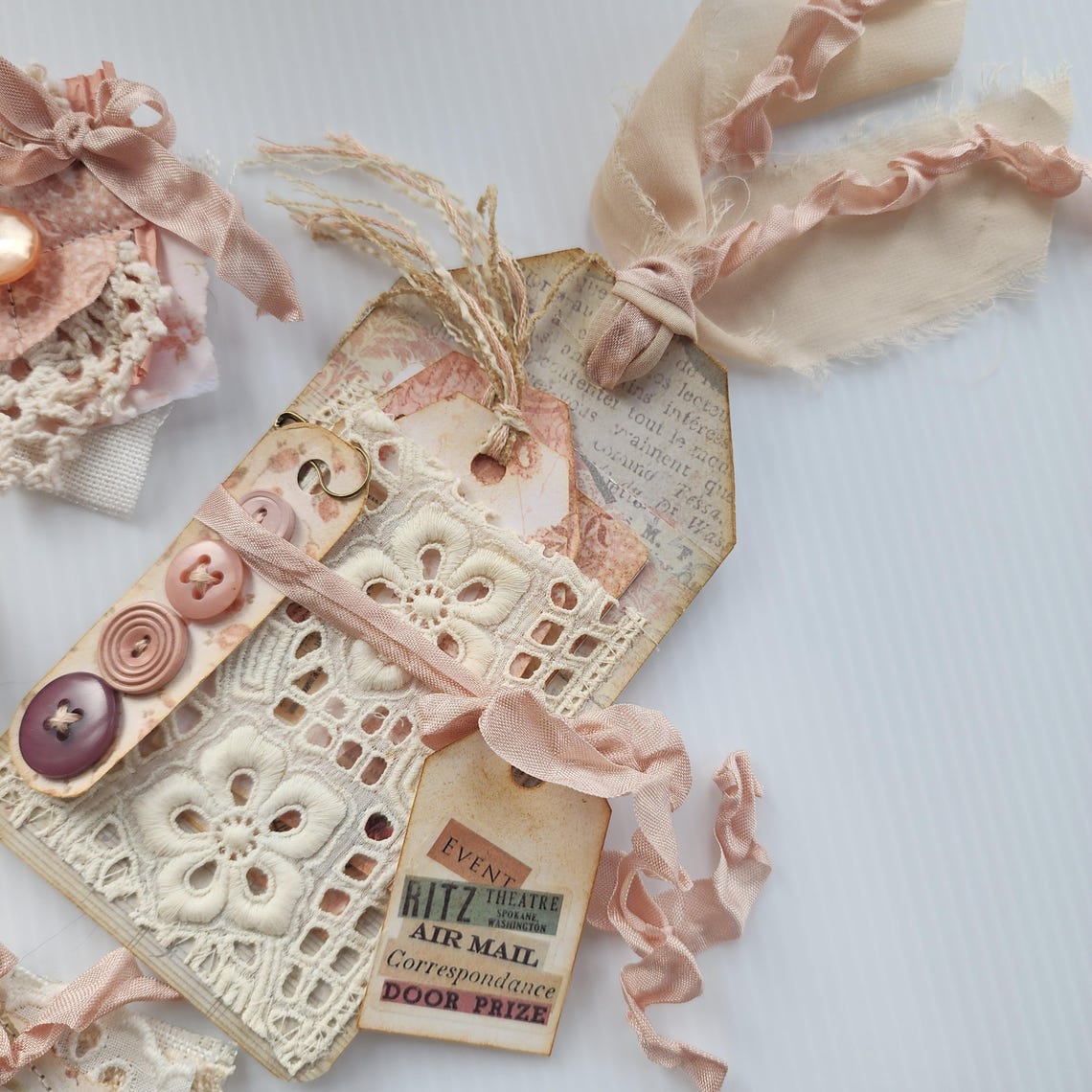 Journal Tag Pocket With Tags and Coordinating Snippet Clusters, Junk ...