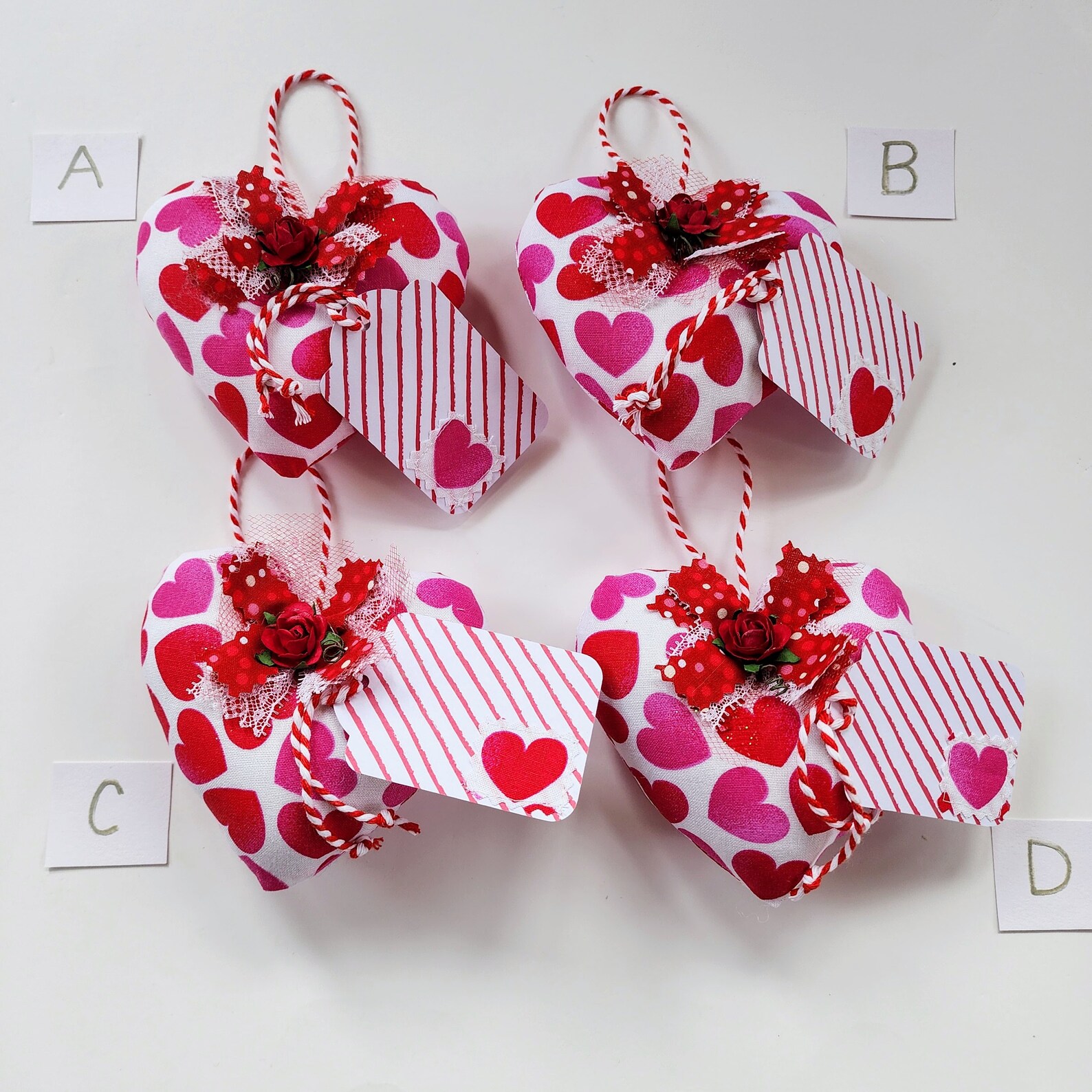 Valentine's Day Hanging Heart Ornament 4 1/2 - Etsy