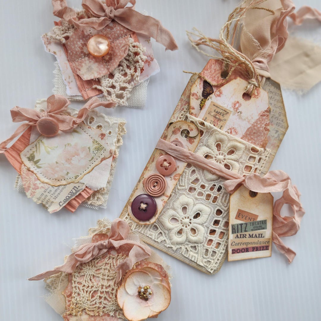 Journal Tag Pocket With Tags and Coordinating Snippet Clusters, Junk ...