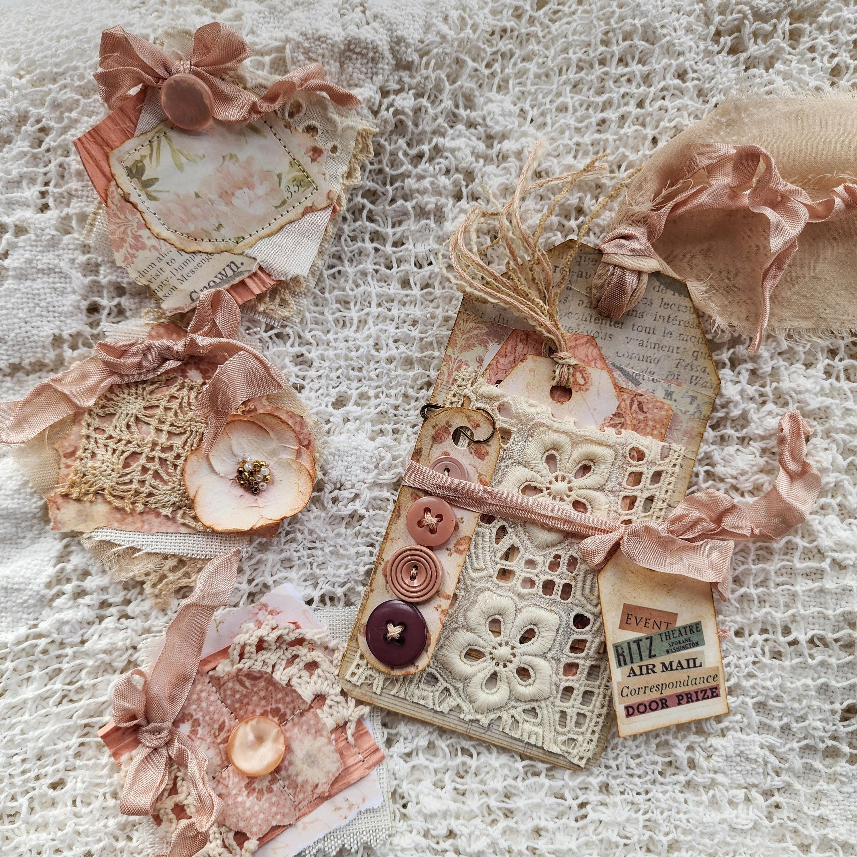 Journal Tag Pocket With Tags and Coordinating Snippet Clusters, Junk ...