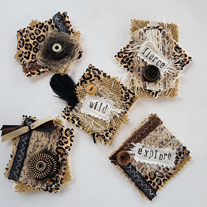 Cheetah Print Snippet Cluster Sets Animal Print Ephemera - Etsy