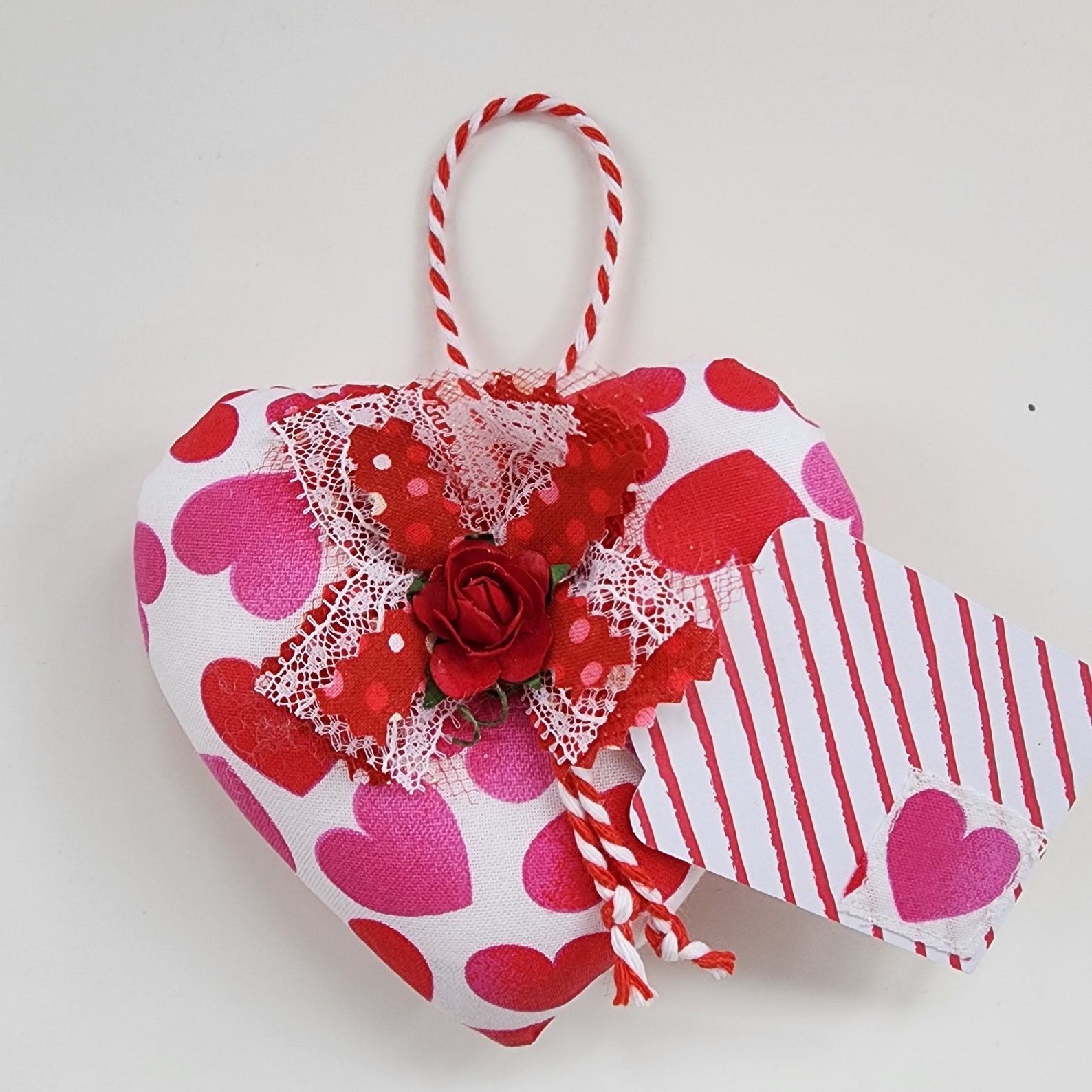 Valentine's Day Hanging Heart Ornament 4 1/2 - Etsy