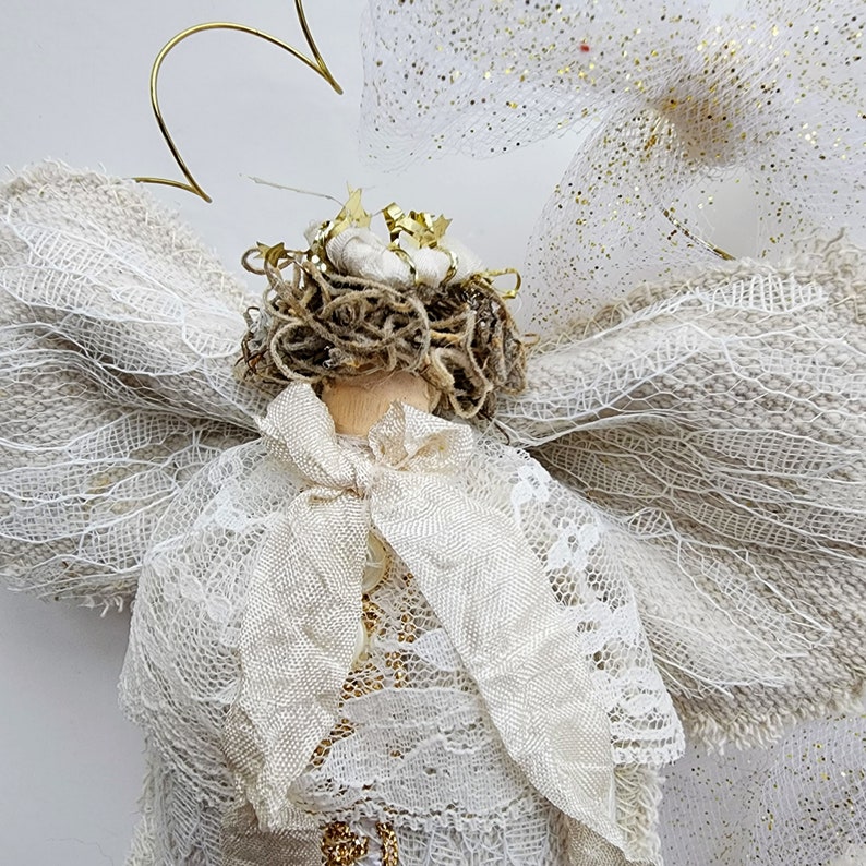 Angel Vintage Inspired Angel Ornament Guardian Angel Shabby - Etsy