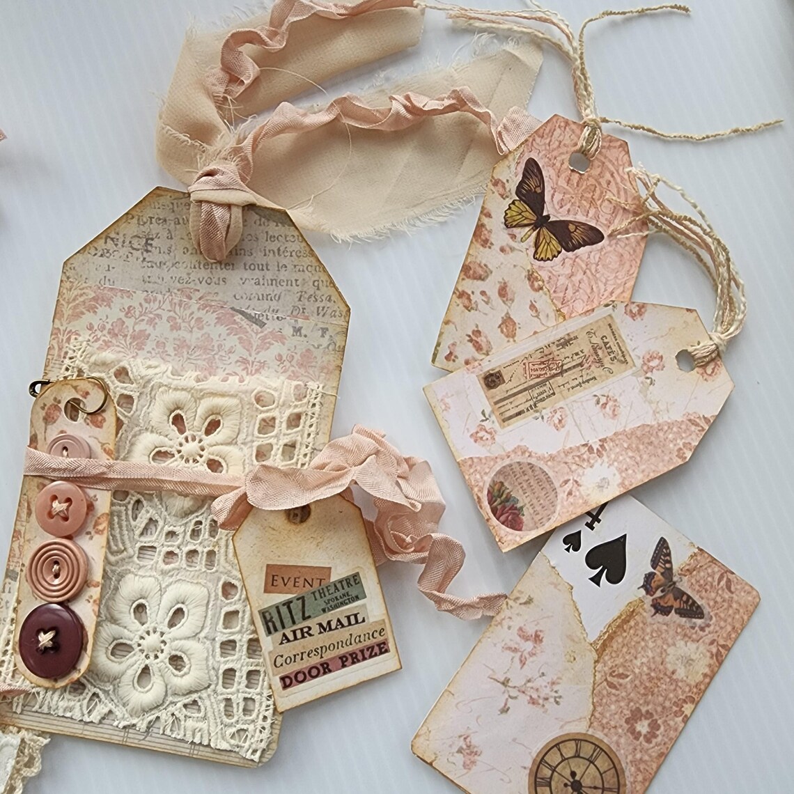 Journal Tag Pocket With Tags and Coordinating Snippet Clusters, Junk ...