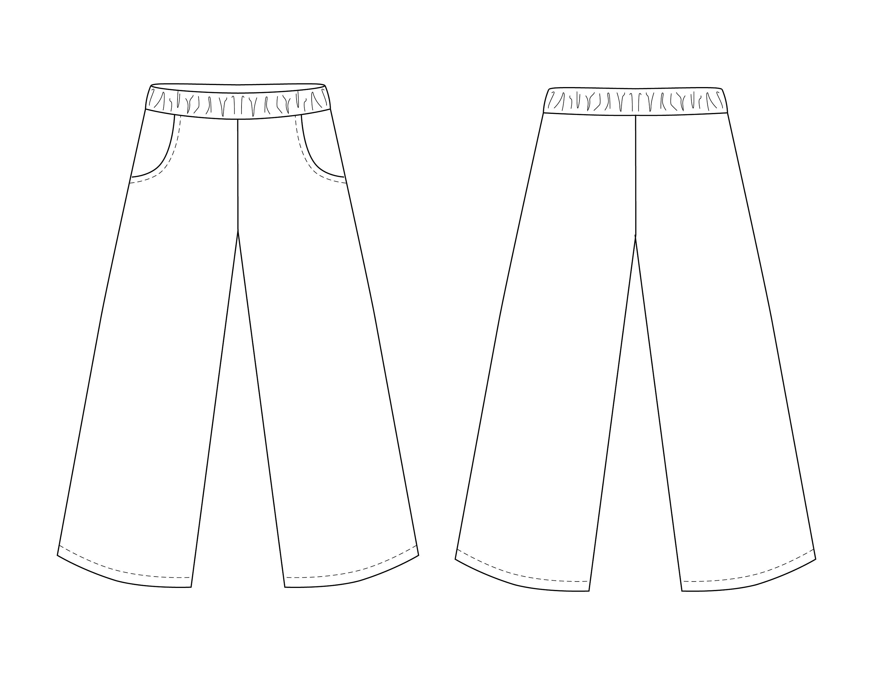 Joleene Yoga Waist Linen Pant PDF Sewing Pattern | Etsy