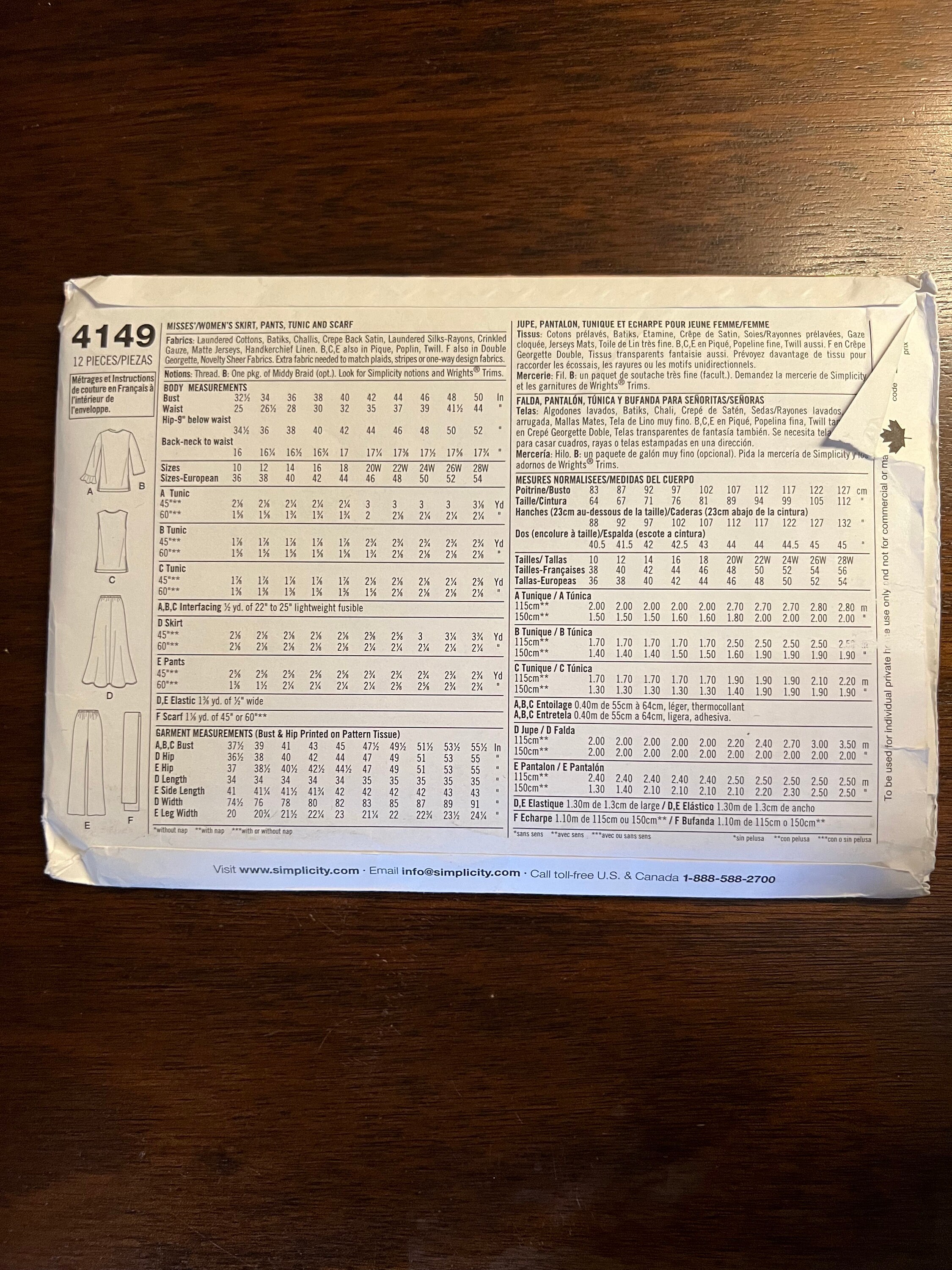 Simplicity 4149 Easy Spring Wardrobe Capsule Sewing Pattern - Etsy